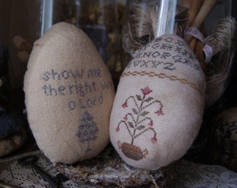 Primitive E-pattern Farmhouse Eggs Easter Instant Download PDF Pattern ...