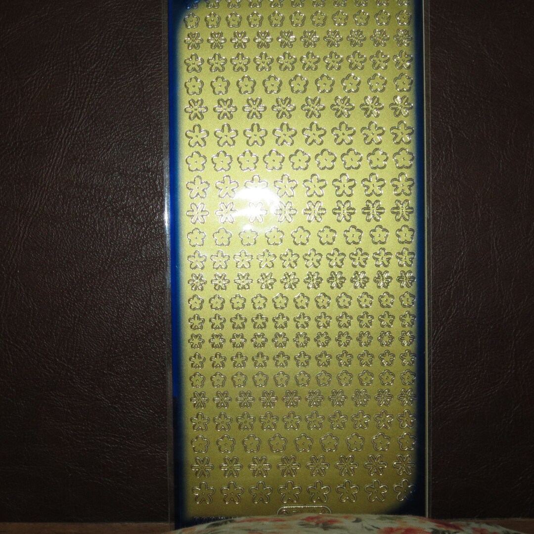 Gold Starform Stickers Small Flowers Various Shapes 7048gg - Etsy