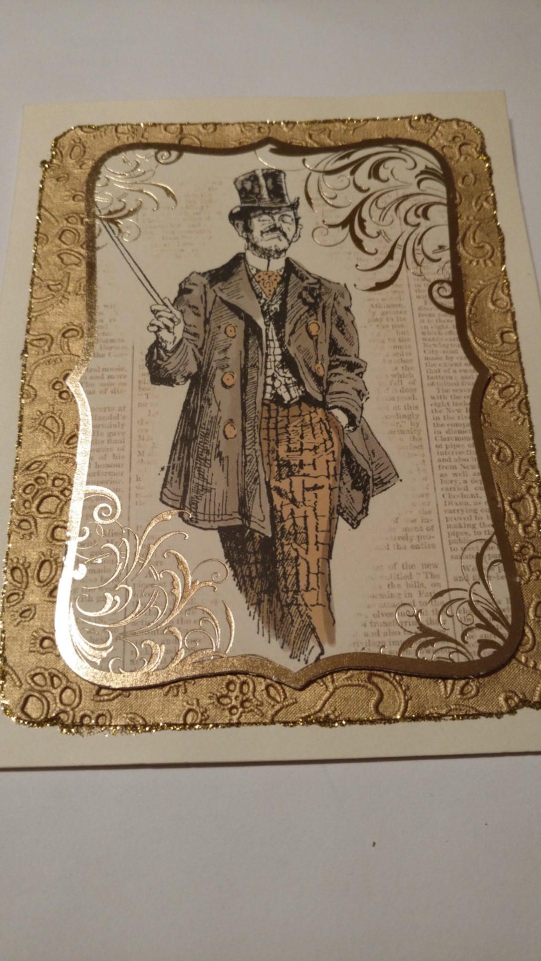 Stylish Gentleman's Greeting Card - Etsy