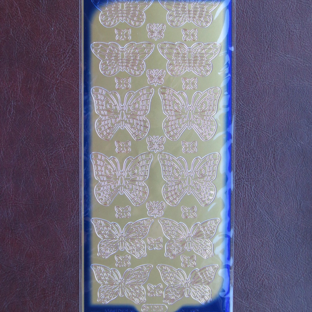 Gold Multiple Design Butterfly Decorative Starform Stickers - Etsy