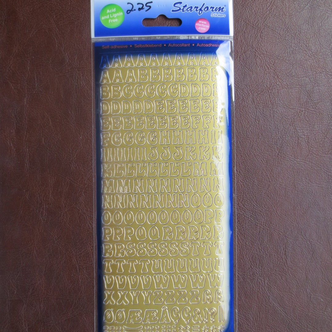 Gold Bubble Style Uppercase Letters Starform Stickers #814gg - Etsy