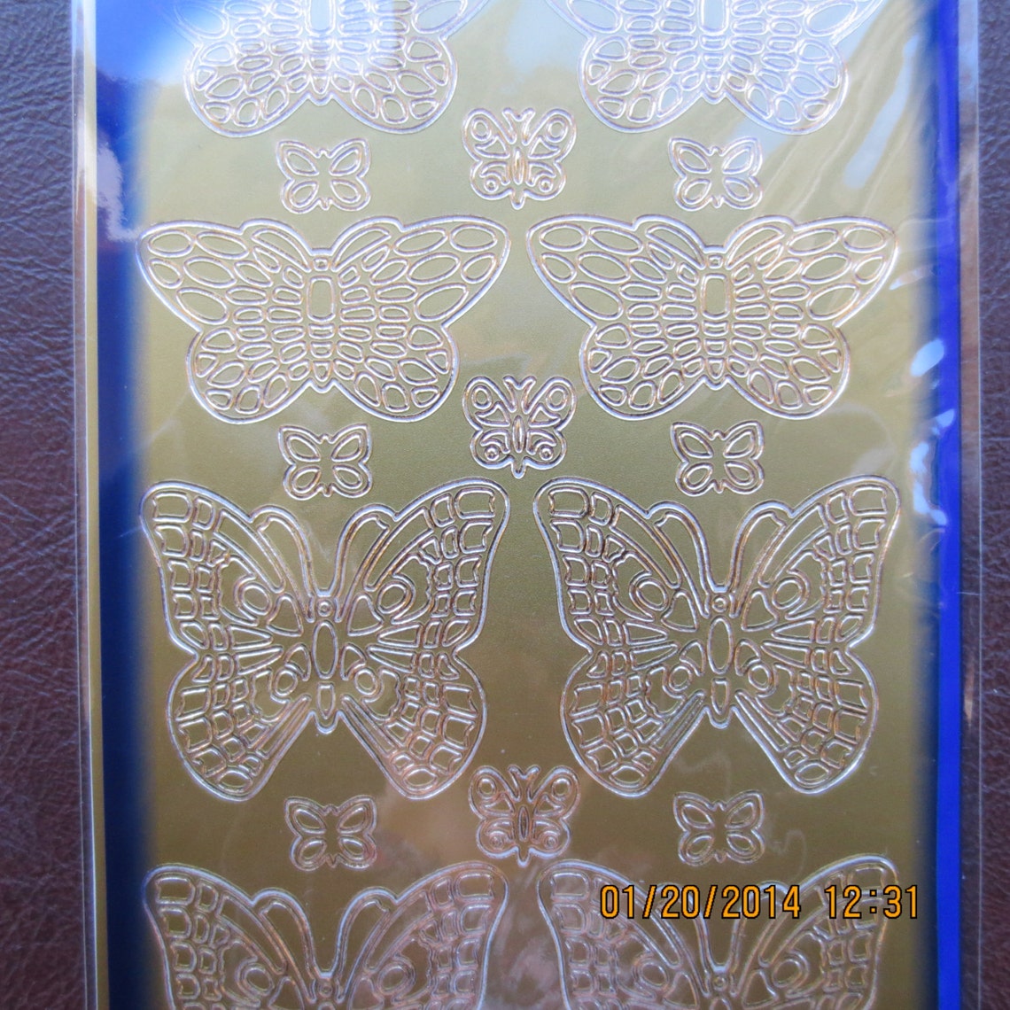Gold Multiple Design Butterfly Decorative Starform Stickers - Etsy