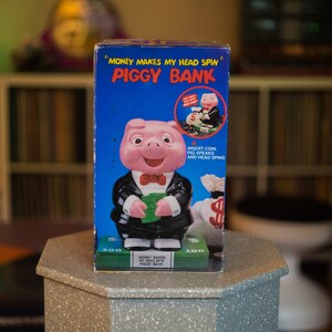 90s Talking Animatronic Piggy Bank // Money Makes My Head Spin Fun ...