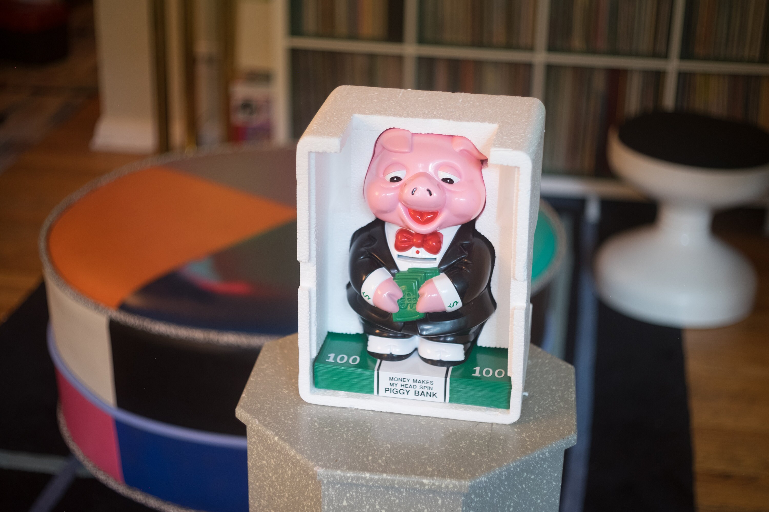 90s Talking Animatronic Piggy Bank // Money Makes My Head Spin - Etsy