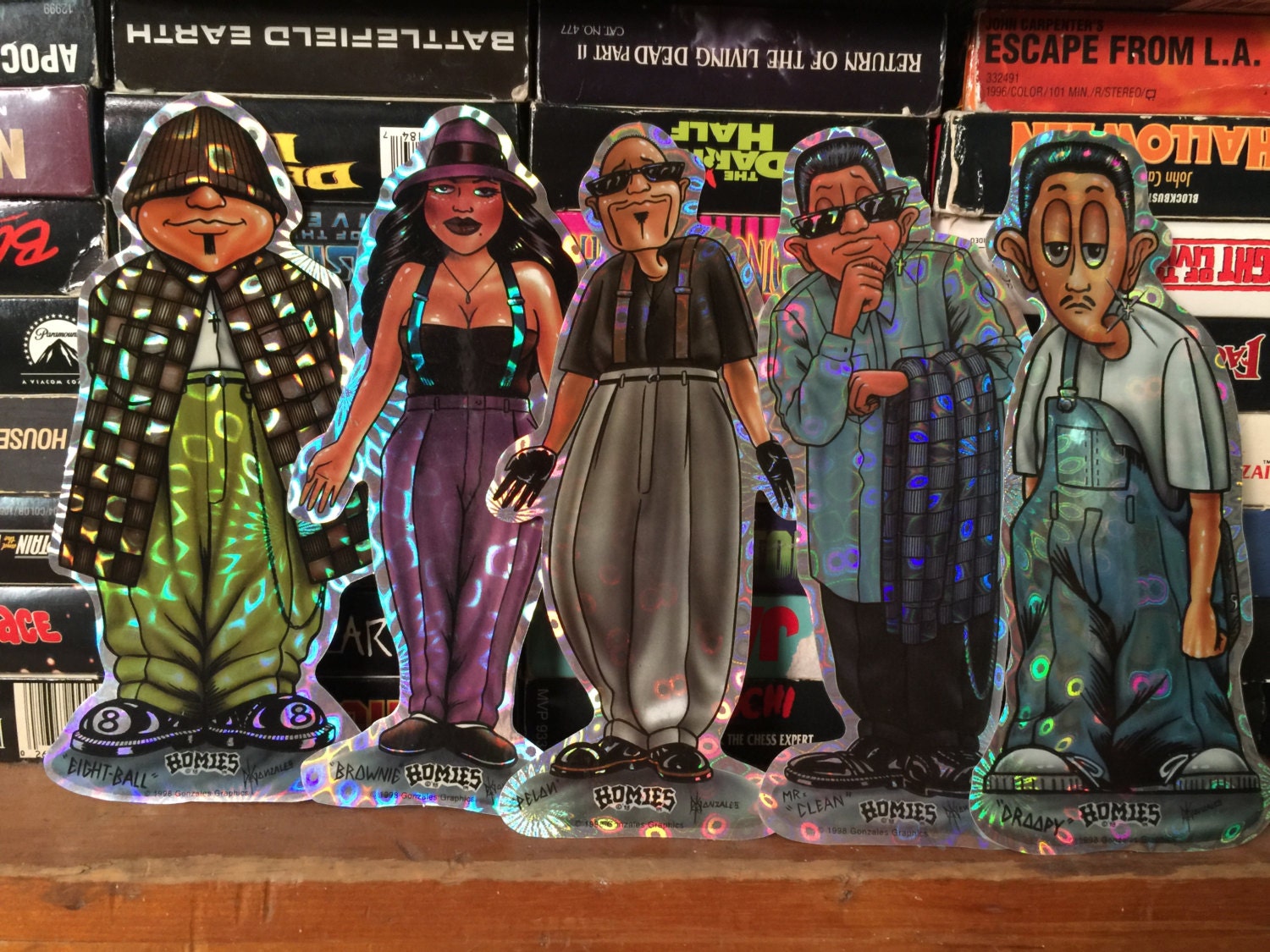 Vintage Big XL Homies Stickers Die Cut Reflective Shiny 6 6.5 7 Tall ...