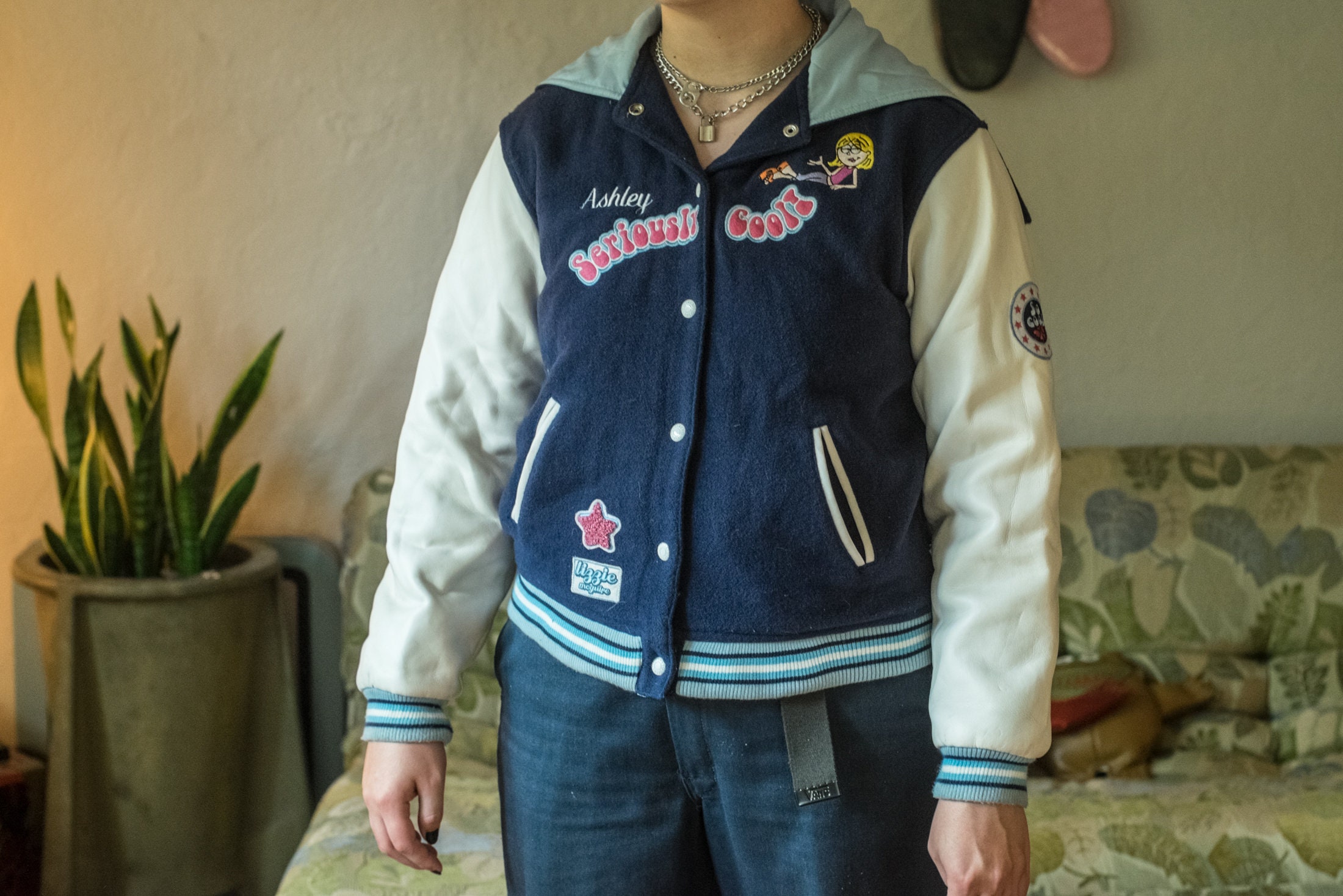 VTG Disney Exclusive Lizzie Mcguire Hooded Letterman Jacket // Patches ...