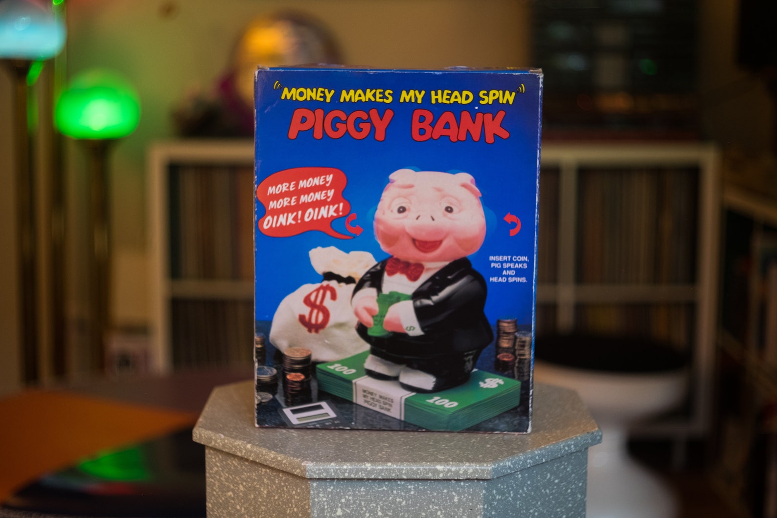 90s Talking Animatronic Piggy Bank // Money Makes My Head Spin - Etsy
