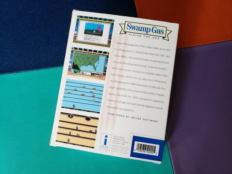 Vtg Educational Macintosh Game Swamp Gas Visits the USA // - Etsy