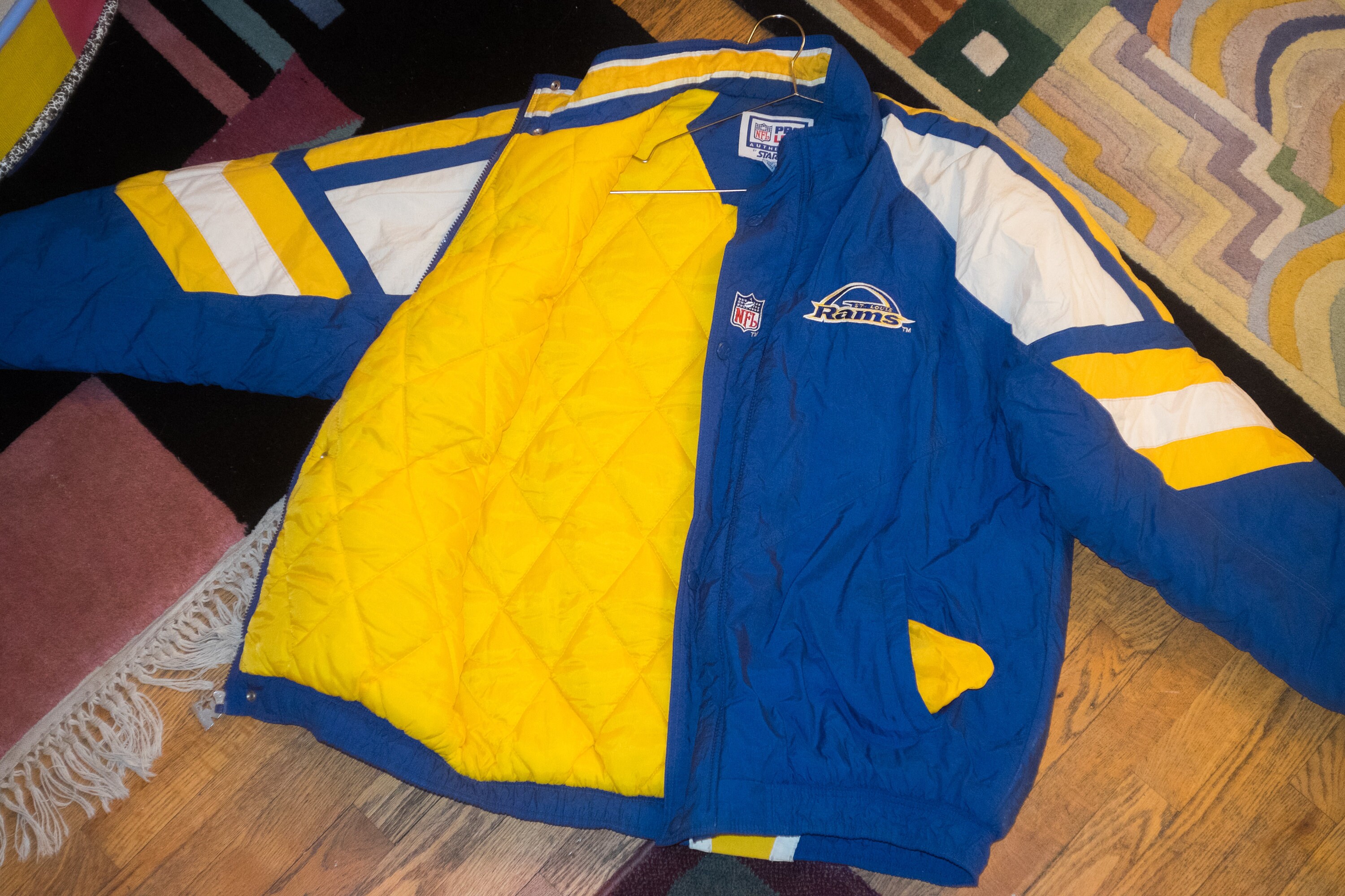 37％割引ブラック系,XL(LL)安価 nfl90s st.louis rams championship jacket ナイロンジャケット ...