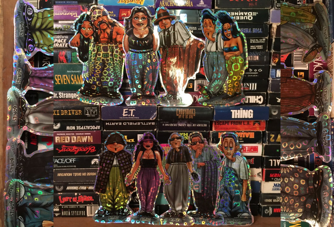 Vintage Big XL Homies Stickers Die Cut Reflective Shiny 6" 6.5" 7" Tall ...