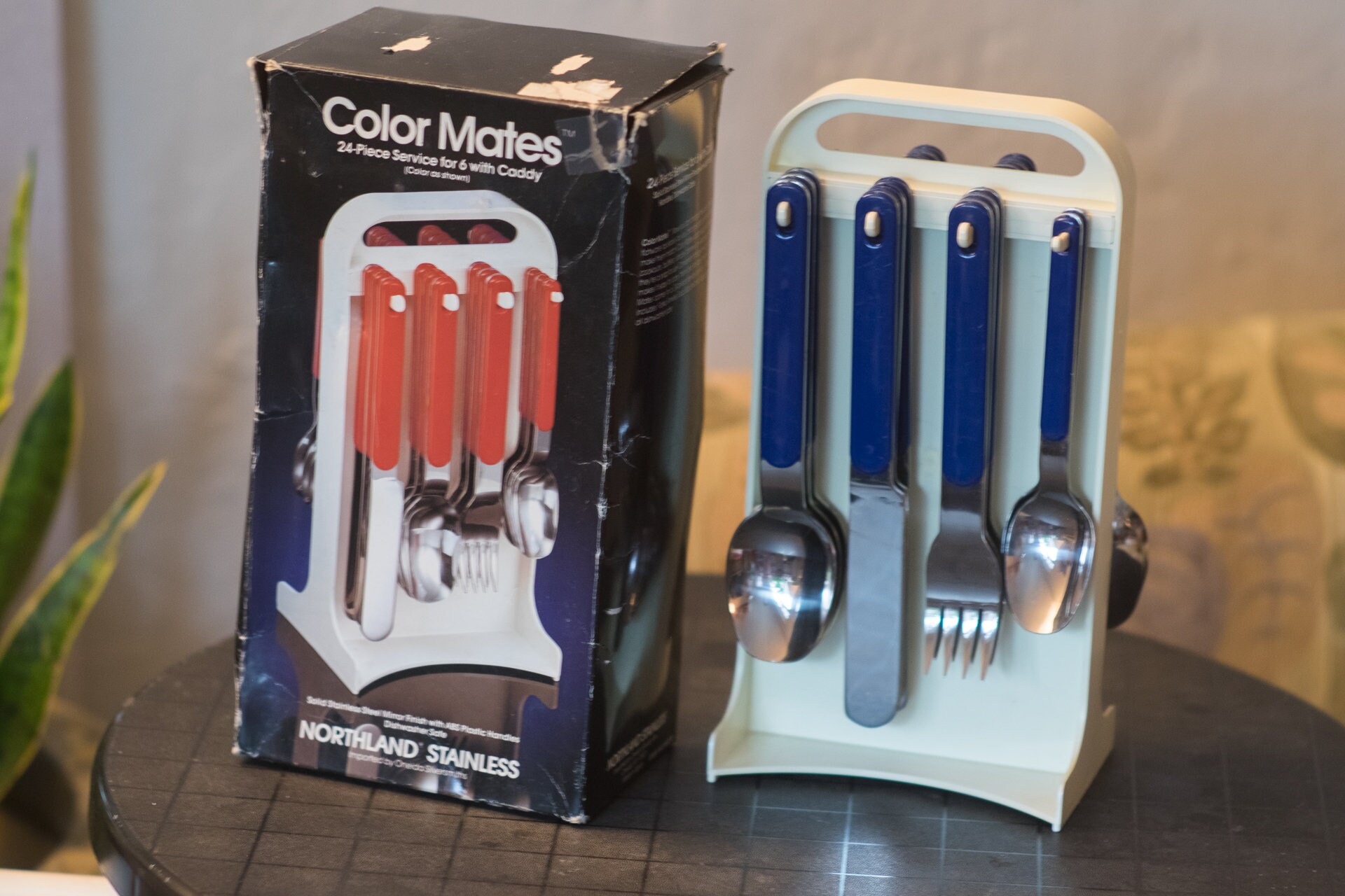 Northland Stainless Color Mates Silverware and Caddy // Blue Original ...