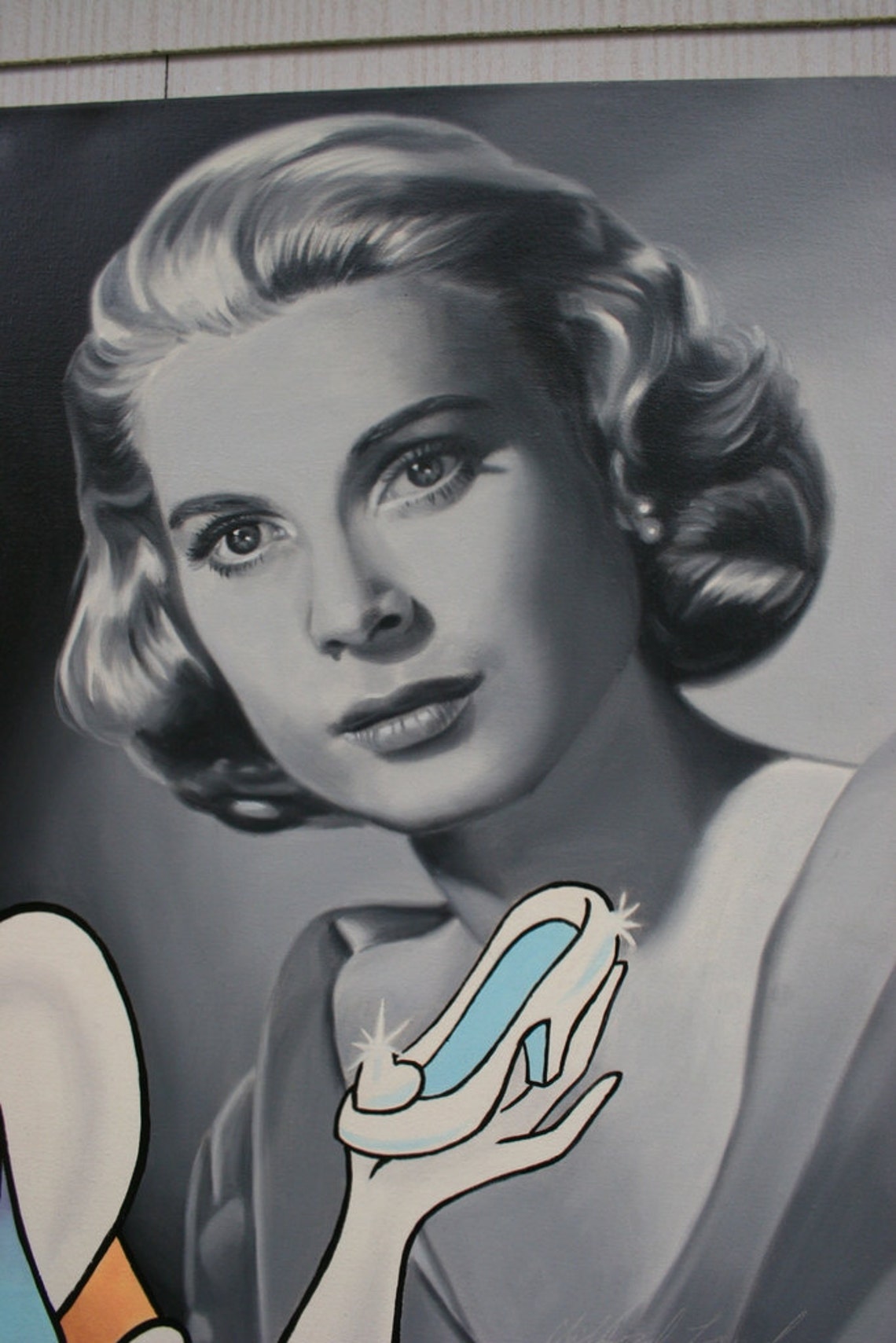 Cinderella & Grace Kelly by Artist Clifford Land 1990s Pop Art Warhol ...