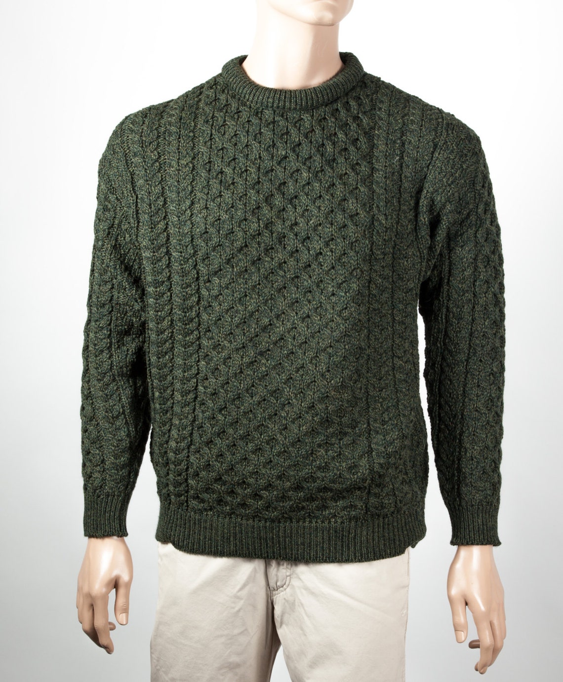 Traditional Aran Sweater Irish Fisherman Sweater100% Soft - Etsy