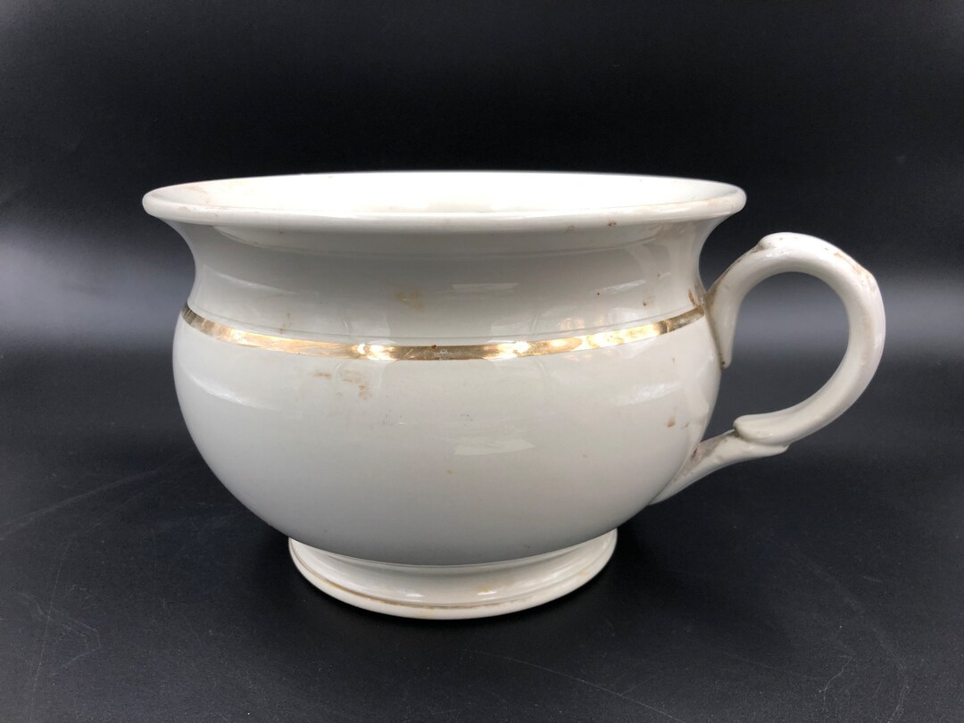 Rare Antique Ceramic Chamber Pot Highlighted Gold S.C. Lombarda Milano ...