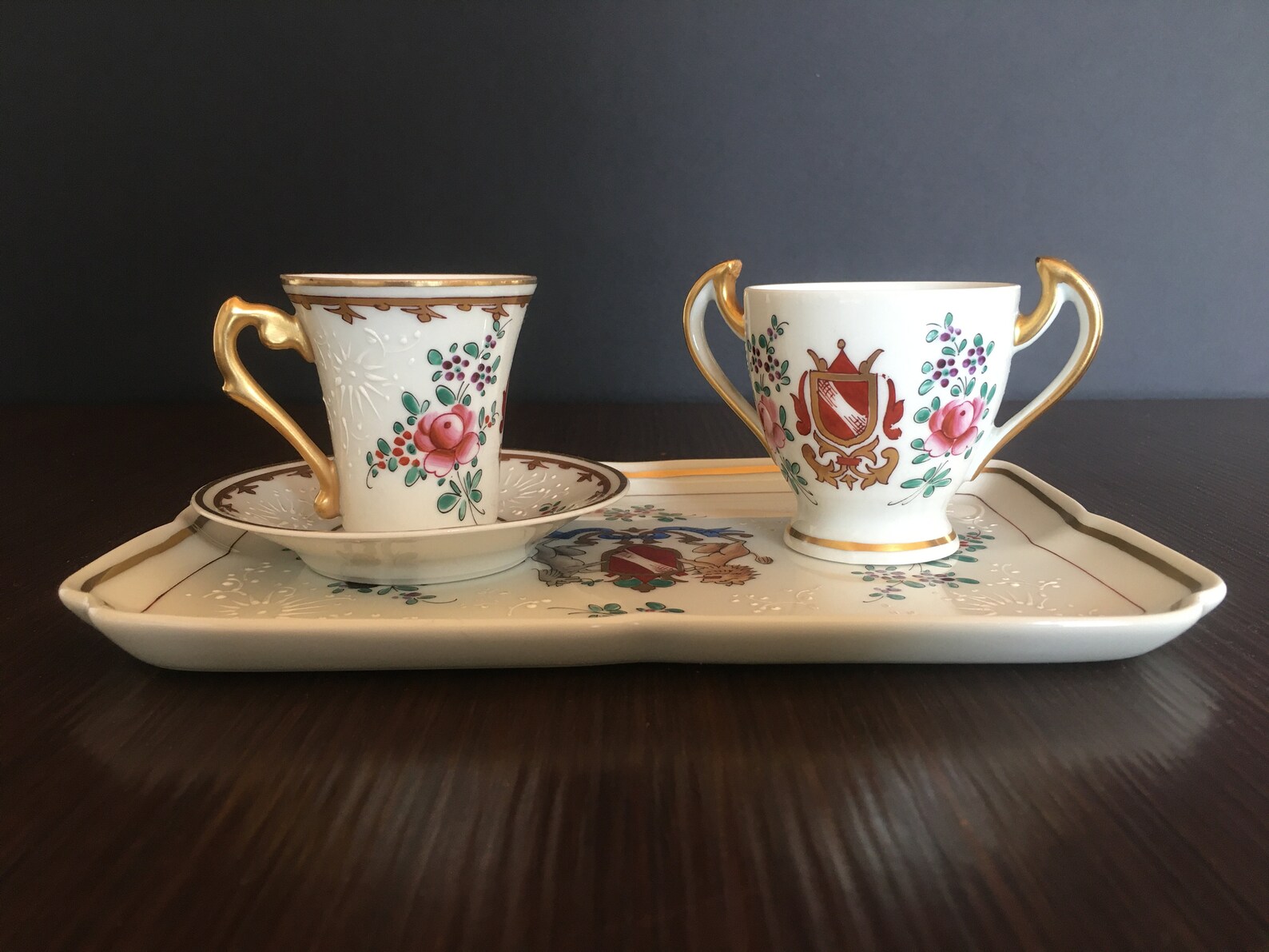 Limoges Hallmark Coffee Set One Person Cup Tray Sugar Bowl - Etsy