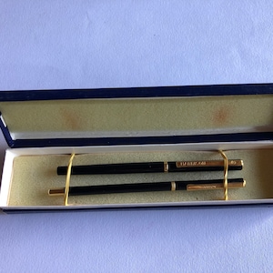 Set 2 Black Lacquered Ballpoint Pens Harrison Vintage 1980s Boxed - Etsy