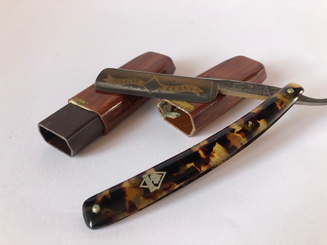 Vintage Puma Solingen 91 High Class Tortoiseshell Straight Razor - Etsy