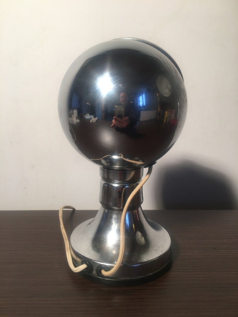 Retro' Italian Design Chromed Magnetic Eyeball Table Desk - Etsy