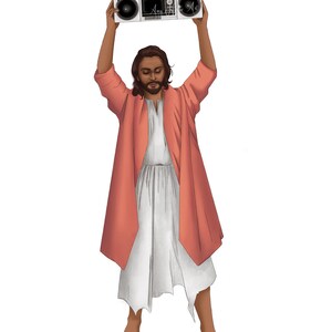 Say Anything Jesus With Boombox 5x7 or 8x10 Print Unframed - Etsy