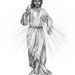 Divine Mercy Jesus Original Catholic Art Graphite Pencil Drawing ...