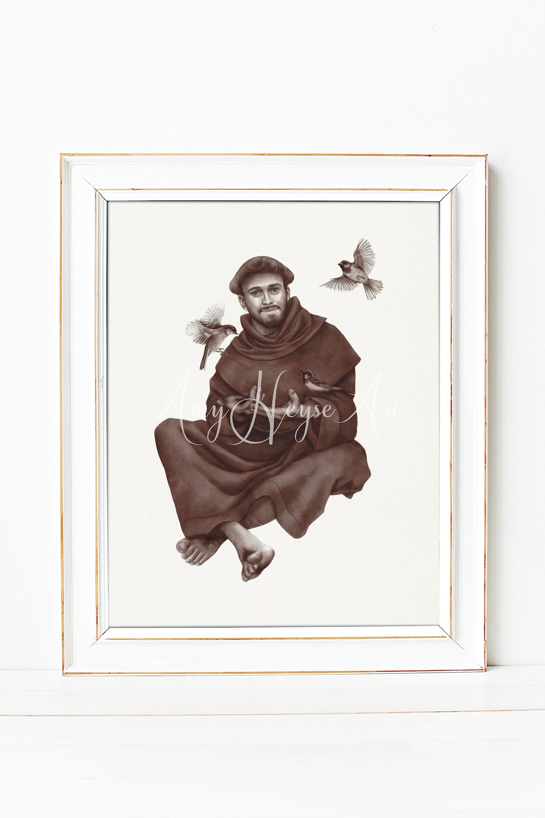Saint Francis of Assisi; Catholic Art Print 5x7" or 8x10" Unframed - Etsy
