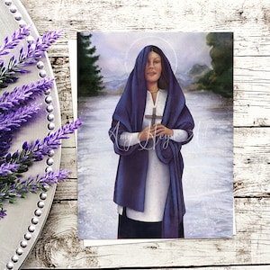St. Kateri Tekakwitha, Lily of the Mohawks, Catholic Art Print 5x7" or ...