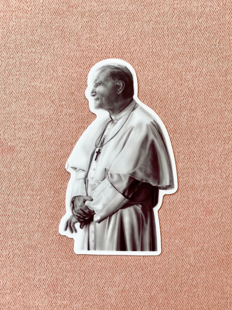 St. John Paul II, Pope JPII Catholic Vinyl Sticker - Etsy
