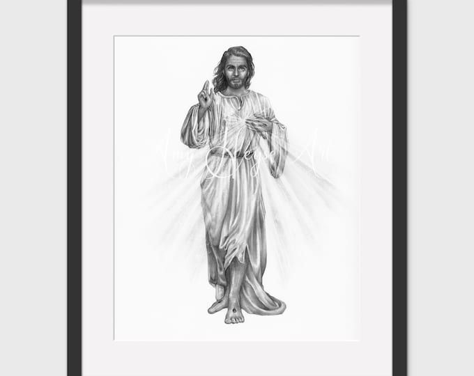 Divine Mercy Jesus Catholic Art Print 5x7 or 8x10 Unframed - Etsy
