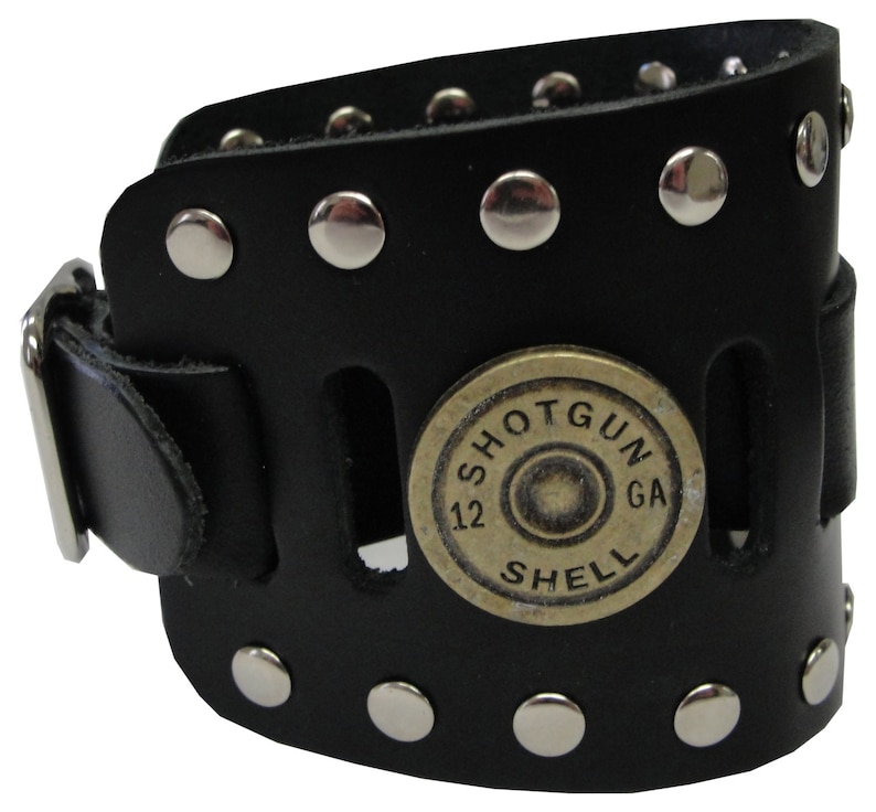 12 Gauge Shotgun Shell Concho Handmade Black Buckle Wide - Etsy