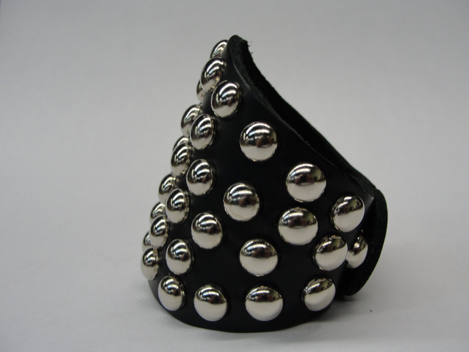 Premium Studded Leather Bracelet Cuff 3" ( 75 Mm ) Tall Bracer/gauntlet ...