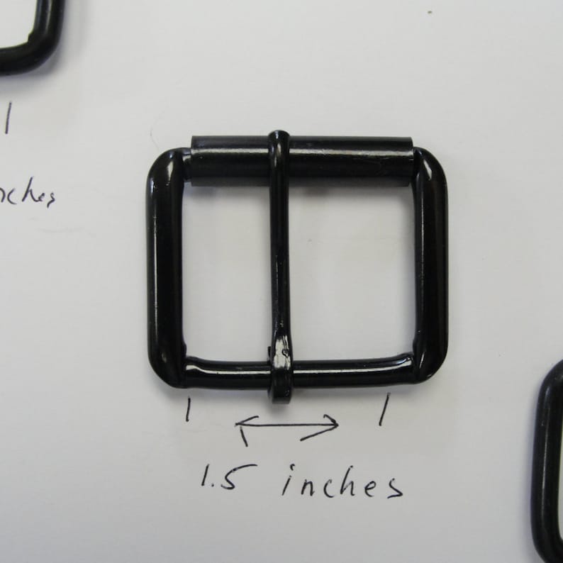 Black Replacement Roller Belt Buckle Available in 1-1/4" 1-1/2" 1-3/4 ...