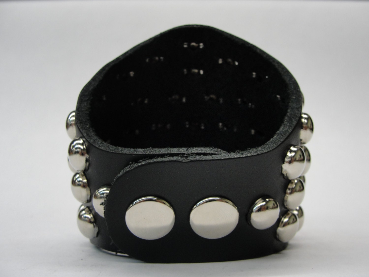 Premium Studded Leather Bracelet Cuff 3" ( 75 Mm ) Tall Bracer/gauntlet ...