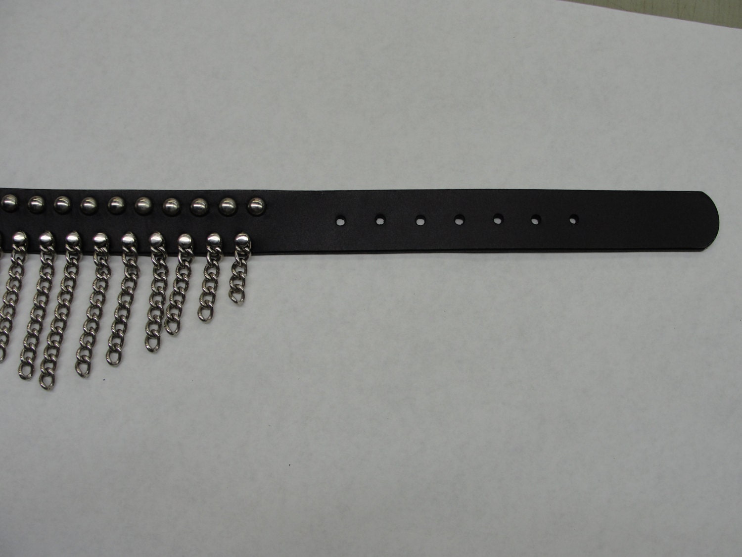 Cascading Waterfall Hanging Chain Belt Black Leather | Etsy