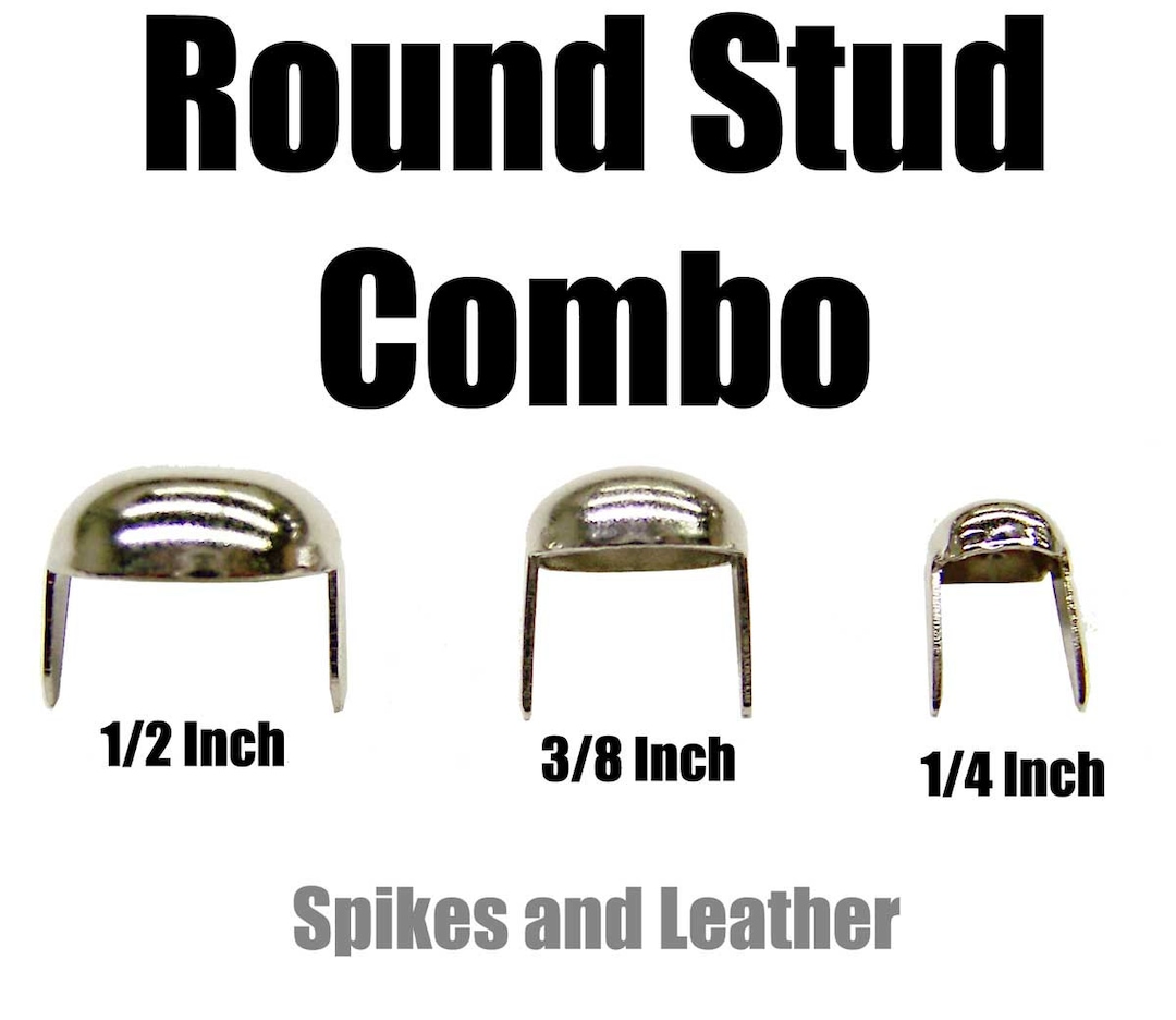 Made in U.S.A. 150 Pcs. Round Dome Studs Combo Studs Silver/chrome ...