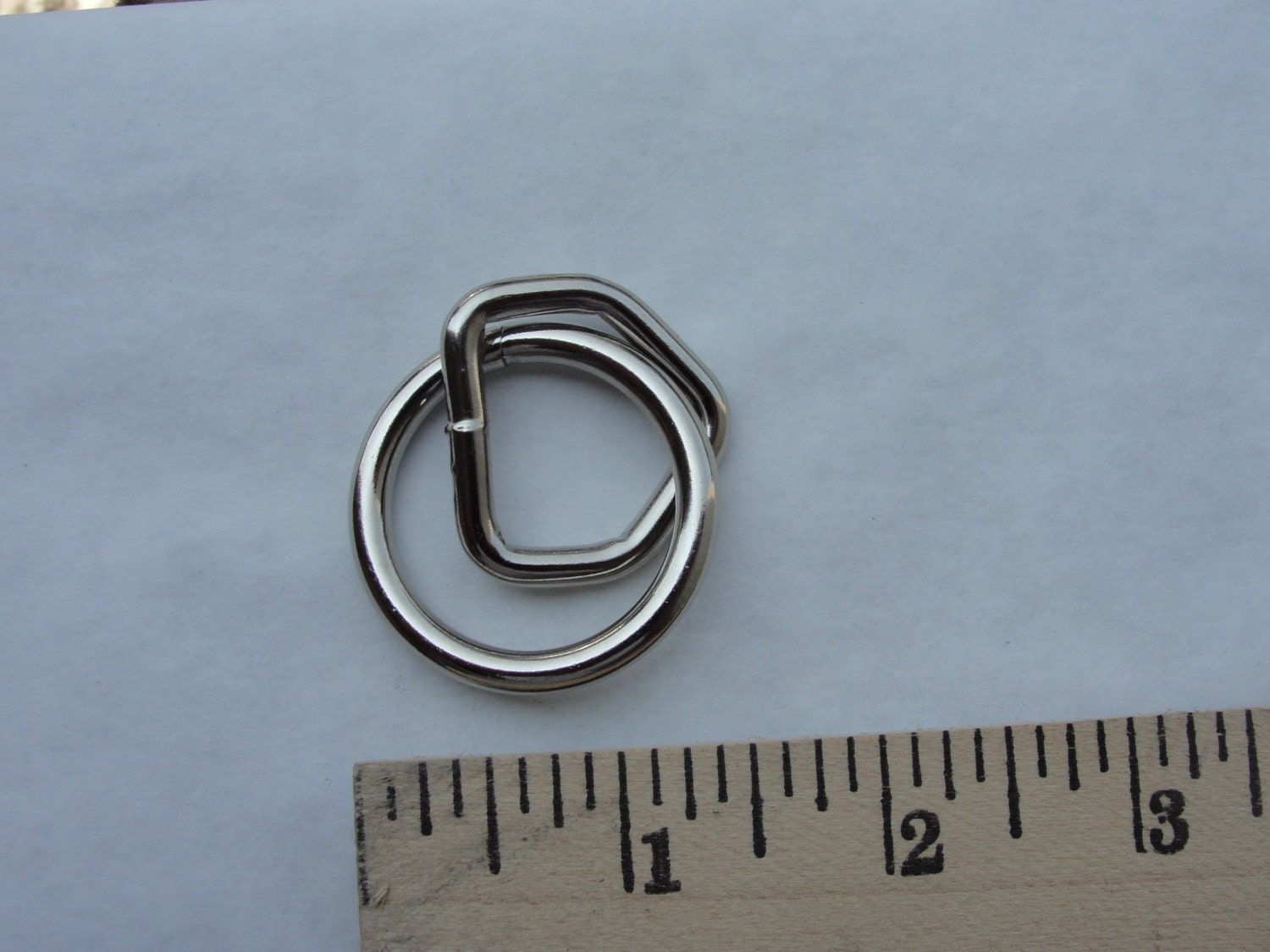Medium Size Halter Ring D-ring Connected to O-ring Silver - Etsy