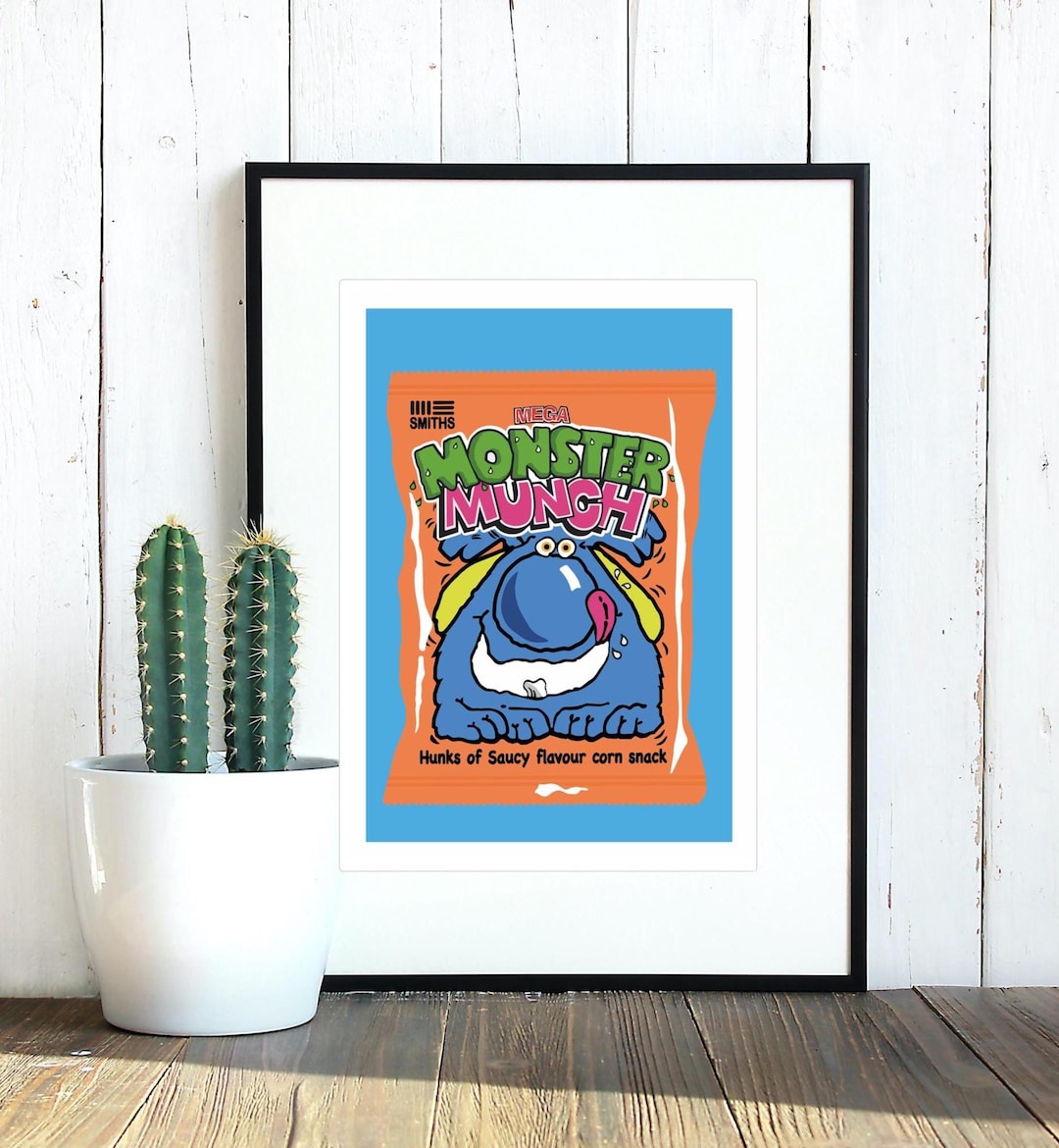Monster Munch Print: Vintage Crisp Packet Pop Art - Kitchen Decor - Etsy