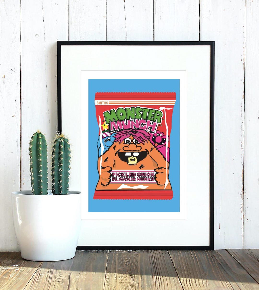 Vintage Monster Munch Pickled Onion Crisp Packet Pop Art Inspired Print ...