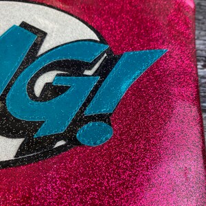 Fun Glitter Gloss Vinyl omg Word Pop Art Style Appliqué Zipper Pouch ...