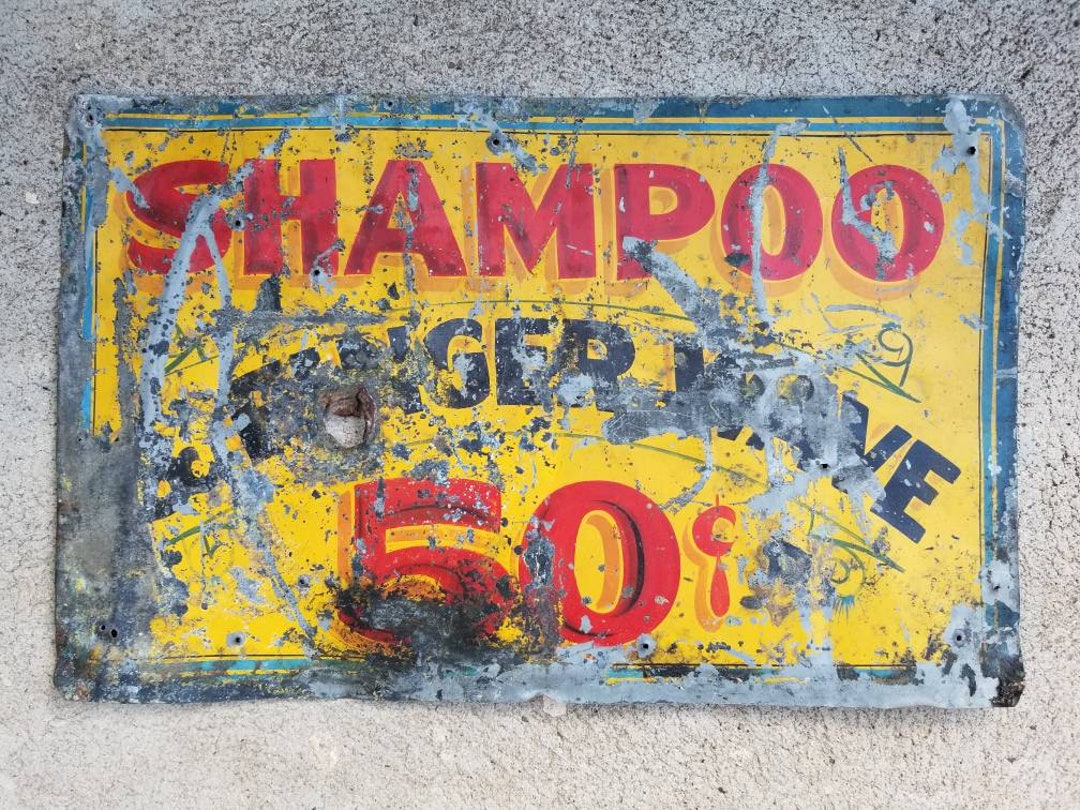 Antique Hand Painted Barber/salon Sign - Etsy