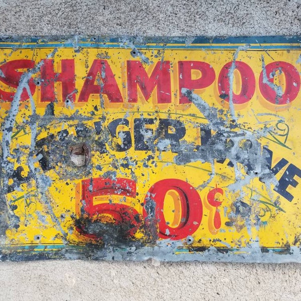 Antique Hand Painted Wood Sign - Etsy