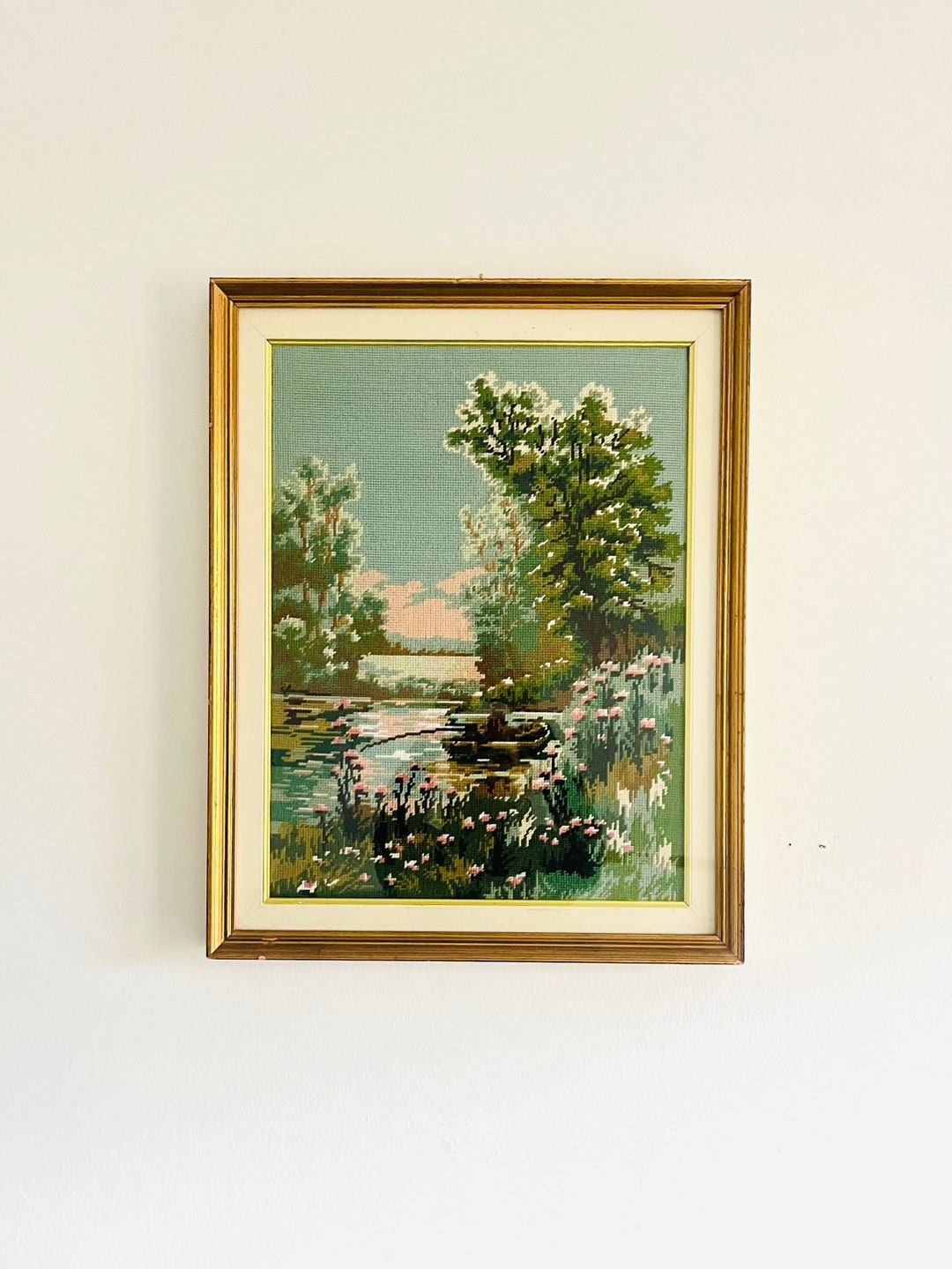 Large Italian Needlepoint, Nature Tapestry, European Needlepoint - Etsy