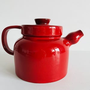 Large Red Teapot, Ceramic Teapot, 1970s Ceramic Teapot - Etsy