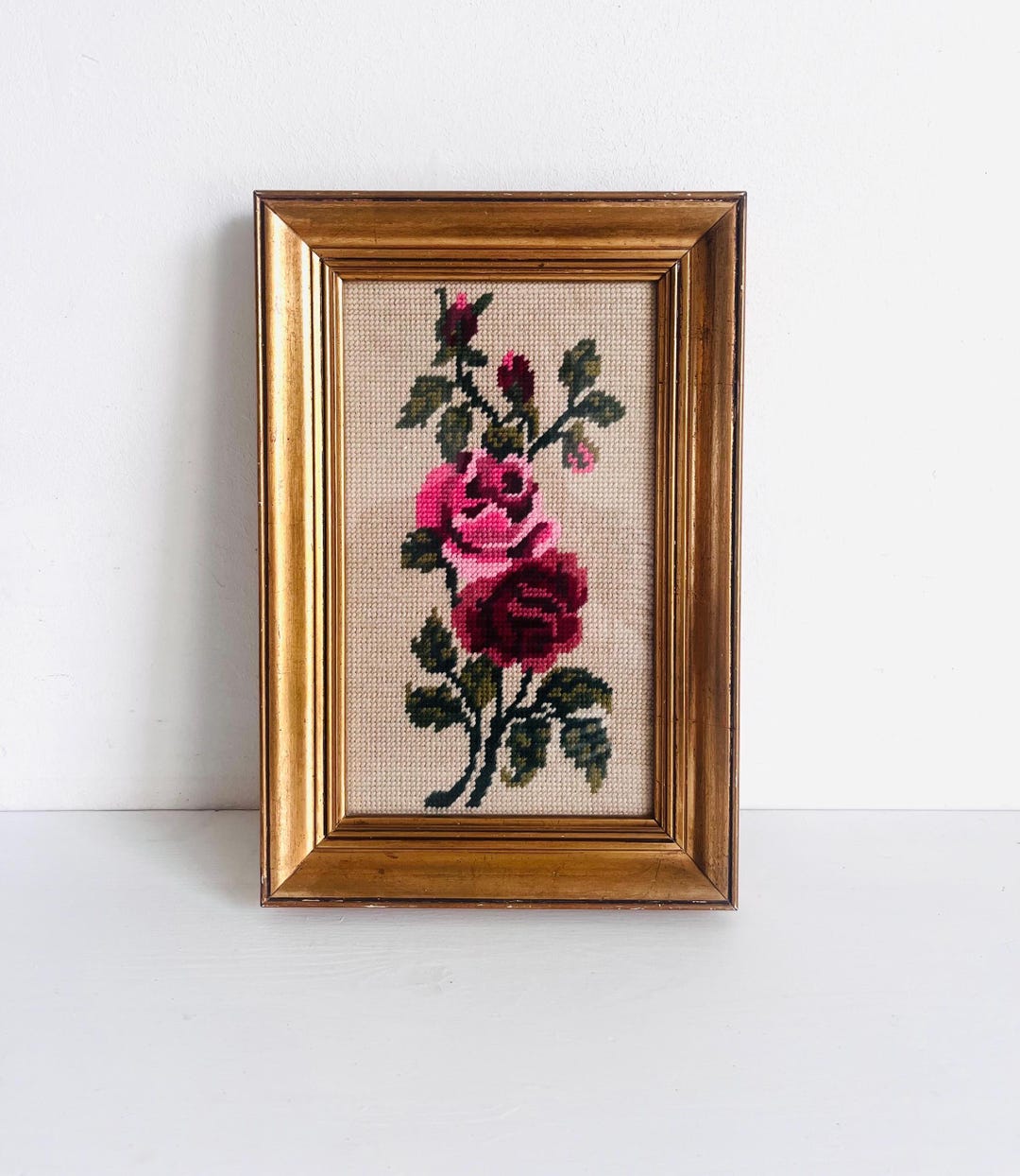 Italian Needlepoint, Floral Still Life Tapestry, European Needlepoint ...