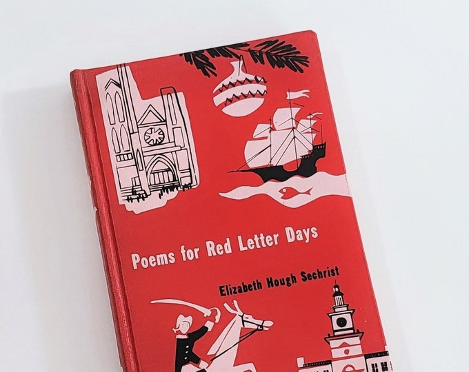 Vintage Poetry Book, Poems for Red Letter Days, Holiday Poems, Special ...