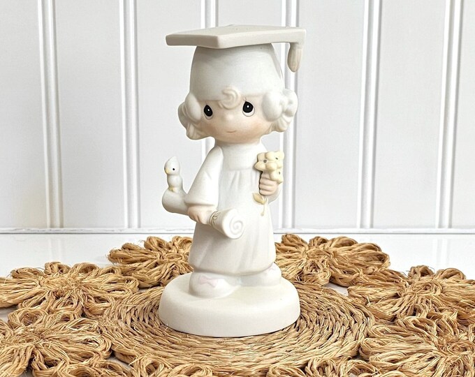 Vintage Precious Moments Graduation Girl Johnathan and David the Lord ...