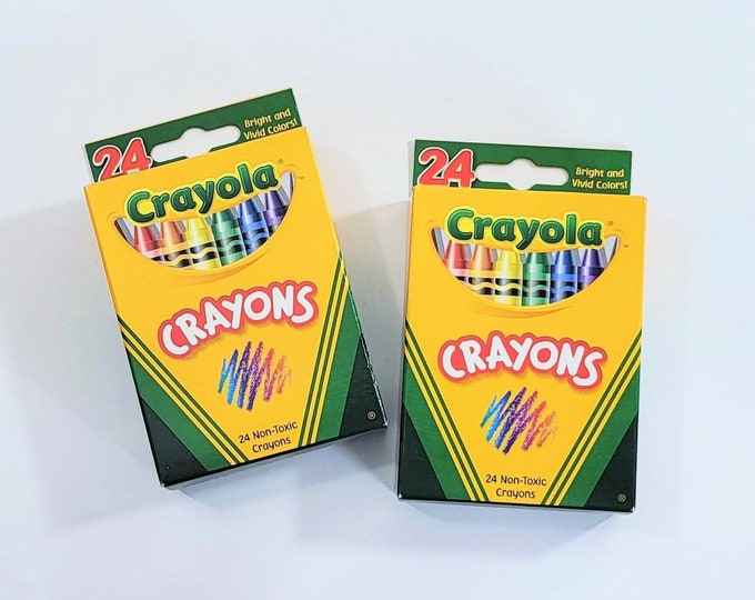 Vintage Unused Crayola Crayons 2 Boxes of 24 Crayons 2002 New Old Stock ...