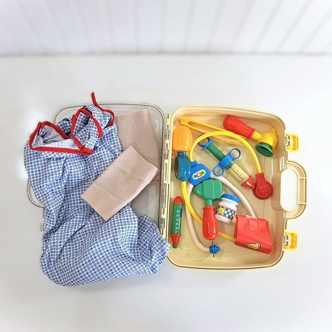 Vintage Children's Doctors Kit With Gown, Nurses Kit, Medical Kit ...