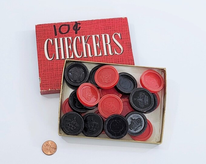 Vintage Mid Century Whitman Crown Checkers, With Box, 1950's ...