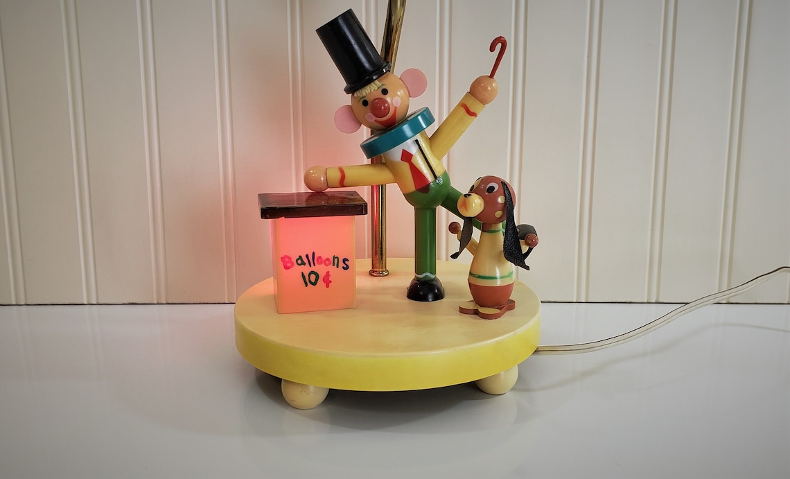 Vintage Clown Lamp Nursery Lamp And Night Light WORKS | Etsy