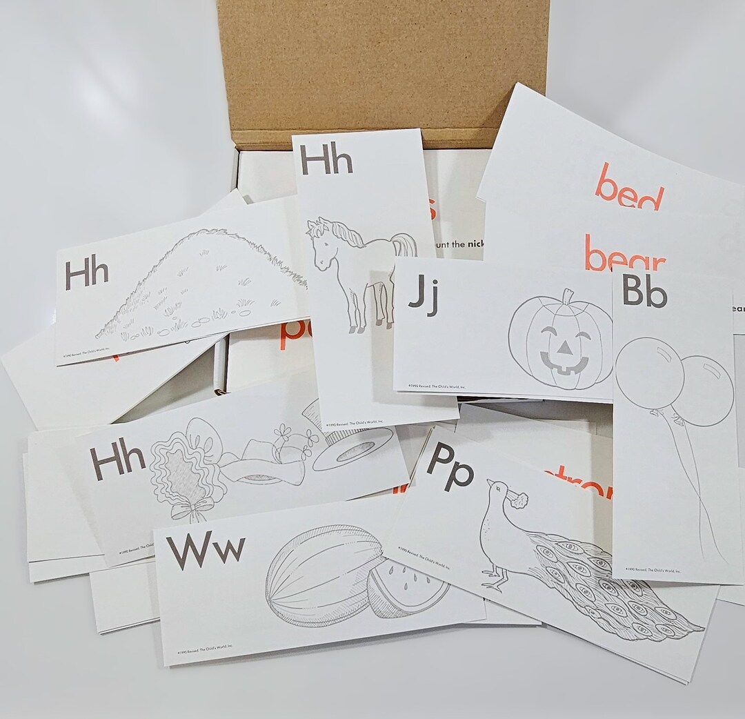 Vintage Word Flash Cards, My Word Box, Home School, the Child's World ...